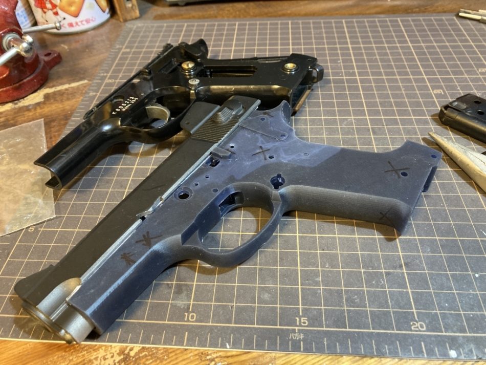 Mk22mod0 エアコキ試作②テスト出力 スライドとフレーム – DAG kfz222